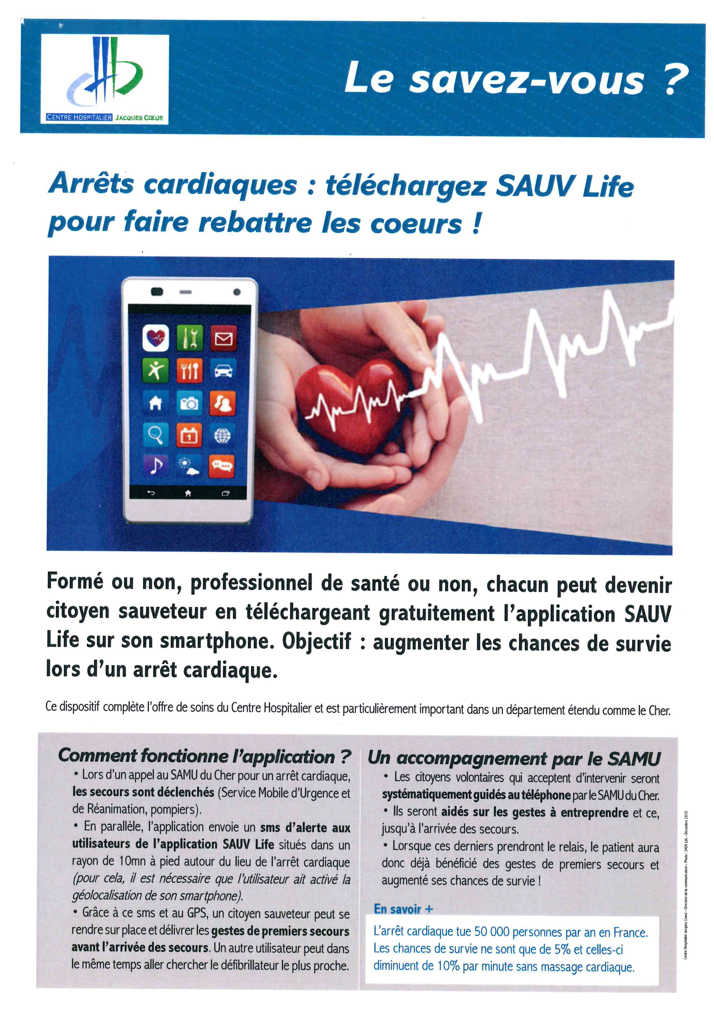 L'application SAUV Life | Mairie d'Argent sur Sauldre